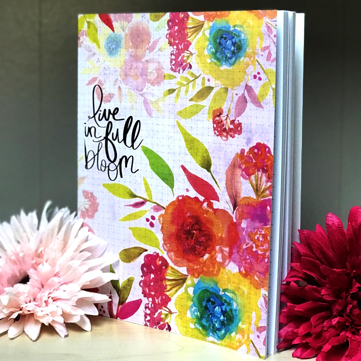 Live in Full Bloom Notebook - Indigojade Creative