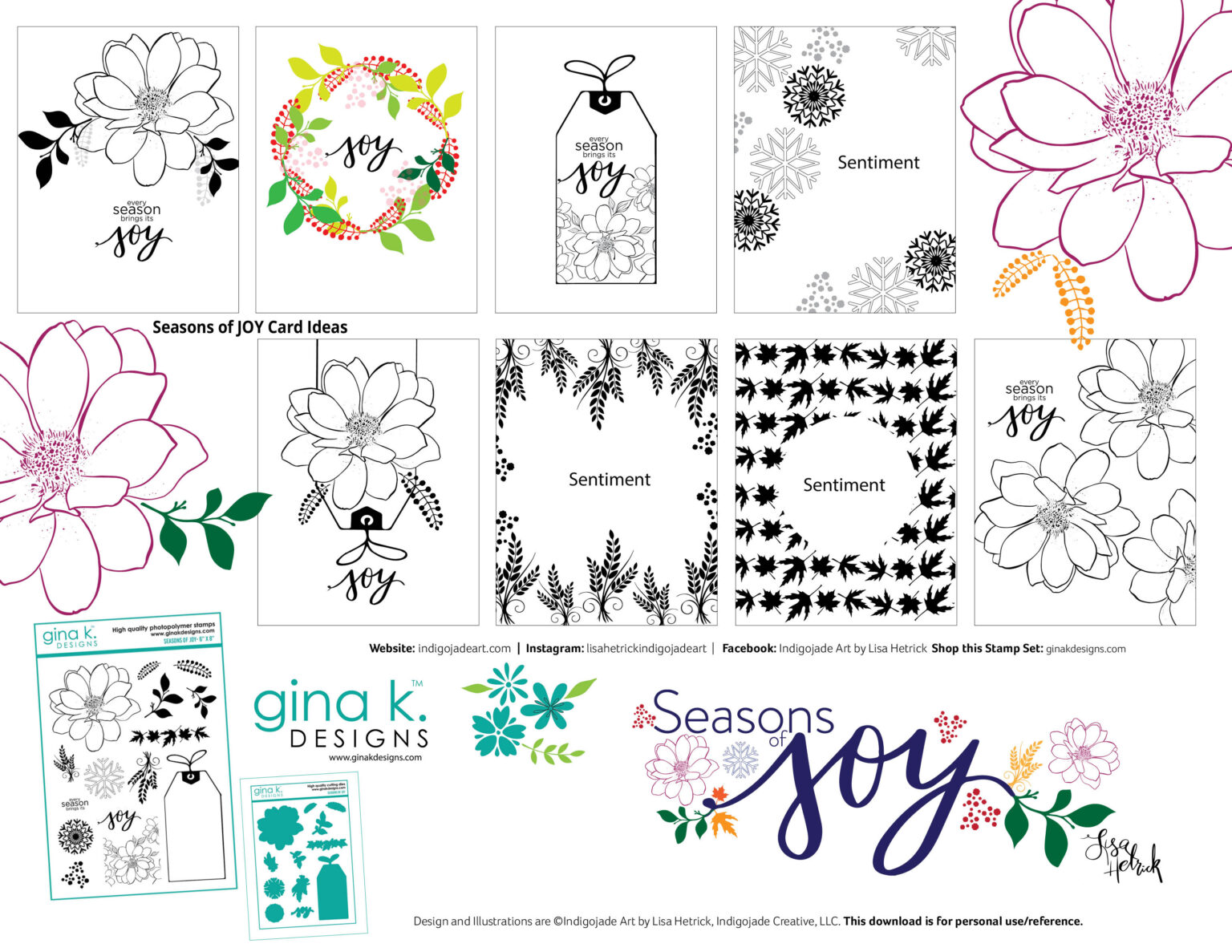 Introducing the Seasons of Joy Stamp Set with Gina K Designs ...
