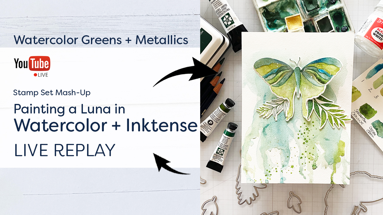 LIVE REPLAY: Stamp Set Mash-up Painting a Luna in Daniel Smith ...