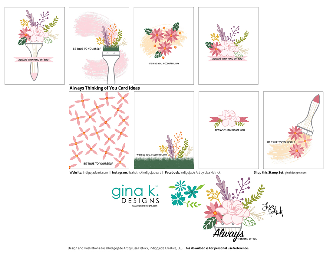 Introducing the Always Thinking of You Stamp Set with Gina K Designs ...
